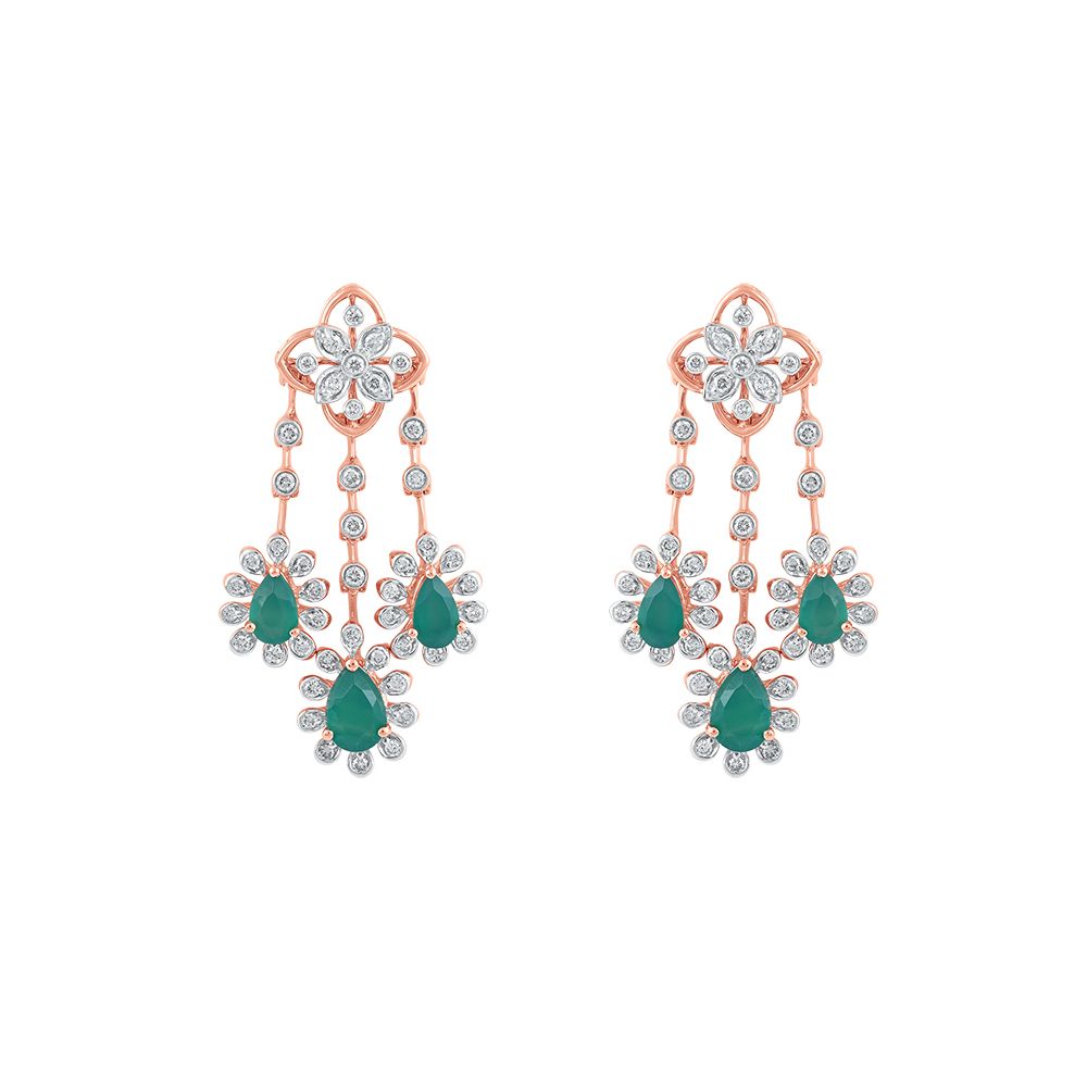 Buy Scintillating Floral Astra Diamond Necklace Set ANS24A11-D924X0B ...