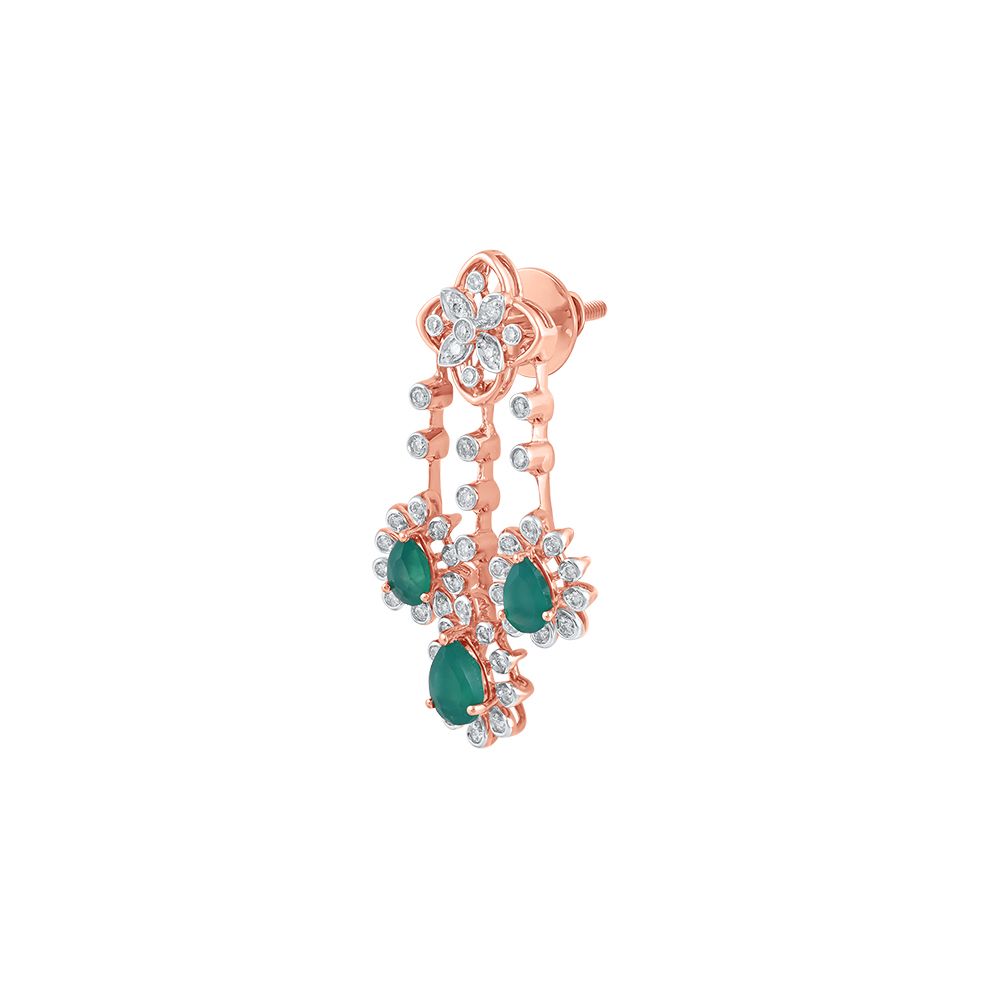 Buy Scintillating Floral Astra Diamond Necklace Set ANS24A11-D924X0B ...