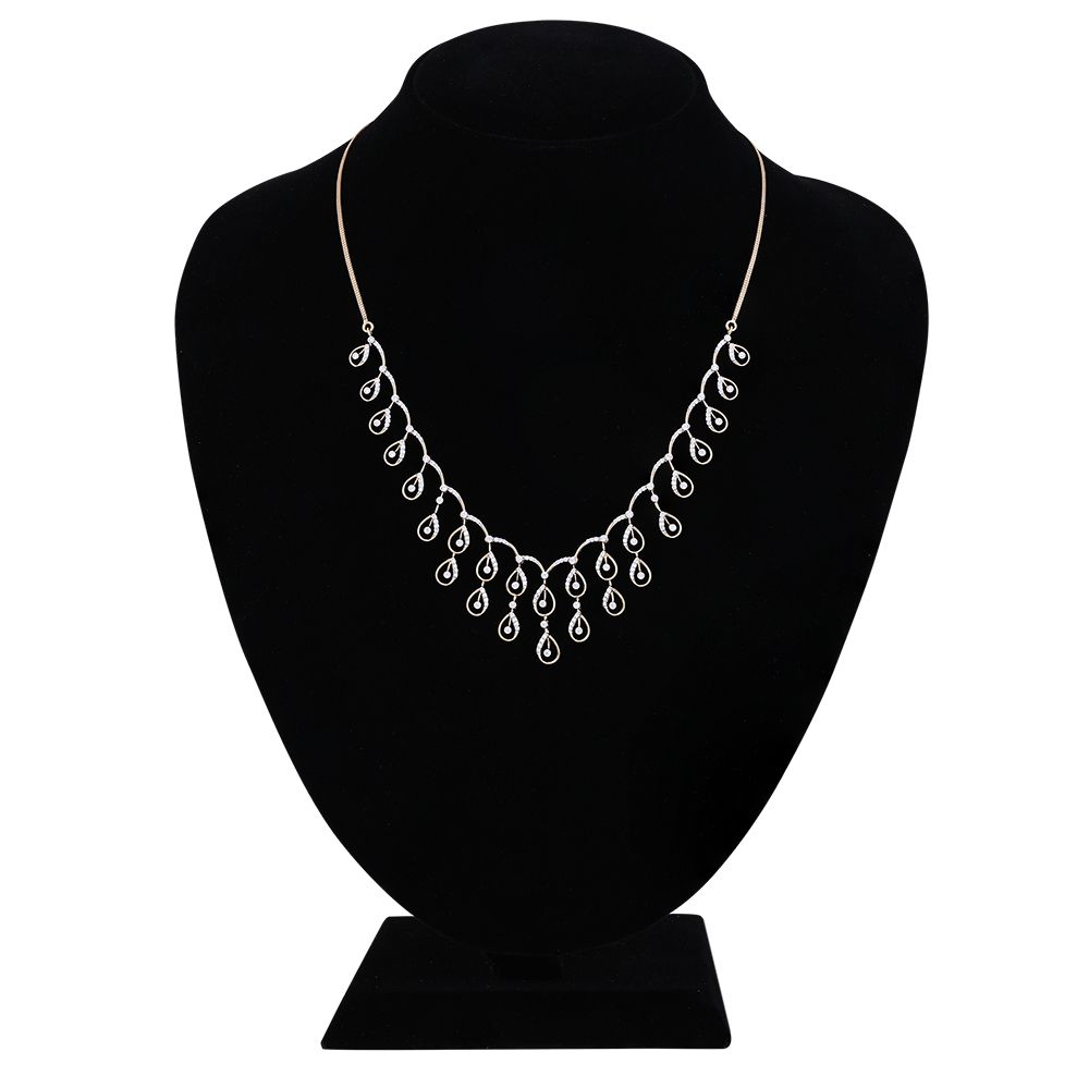 Buy Sophisticated Astra Drop Design Diamond Necklace Set ANS24A10 ...