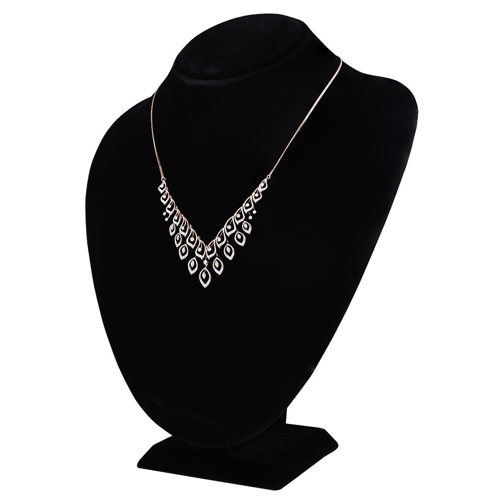 Buy Graceful Leaf Astra Diamond Necklace Set ANS25A04-D900X0C Online at ...