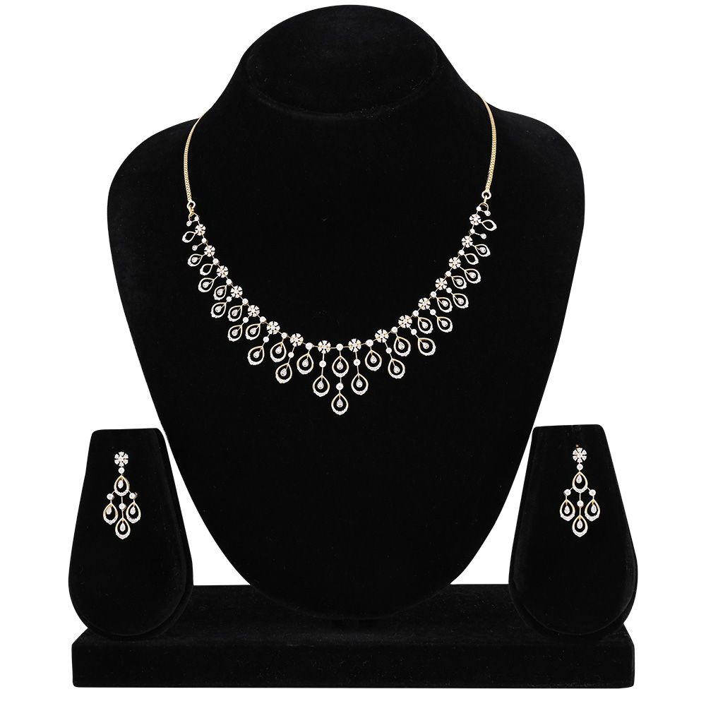 Buy Elegance Diamond Yellow Gold Astra Necklace Set ANS25A09-D900R0C ...