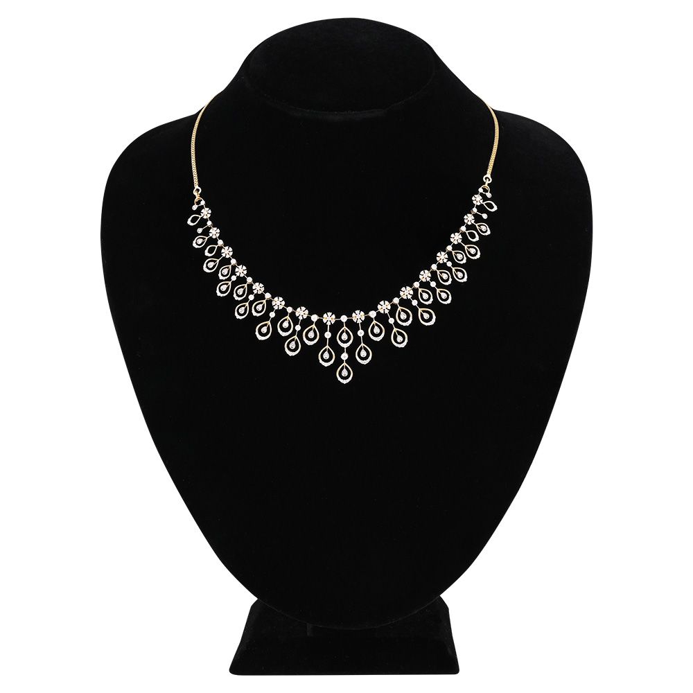 Buy Elegance Diamond Yellow Gold Astra Necklace Set ANS25A09-D900R0C ...