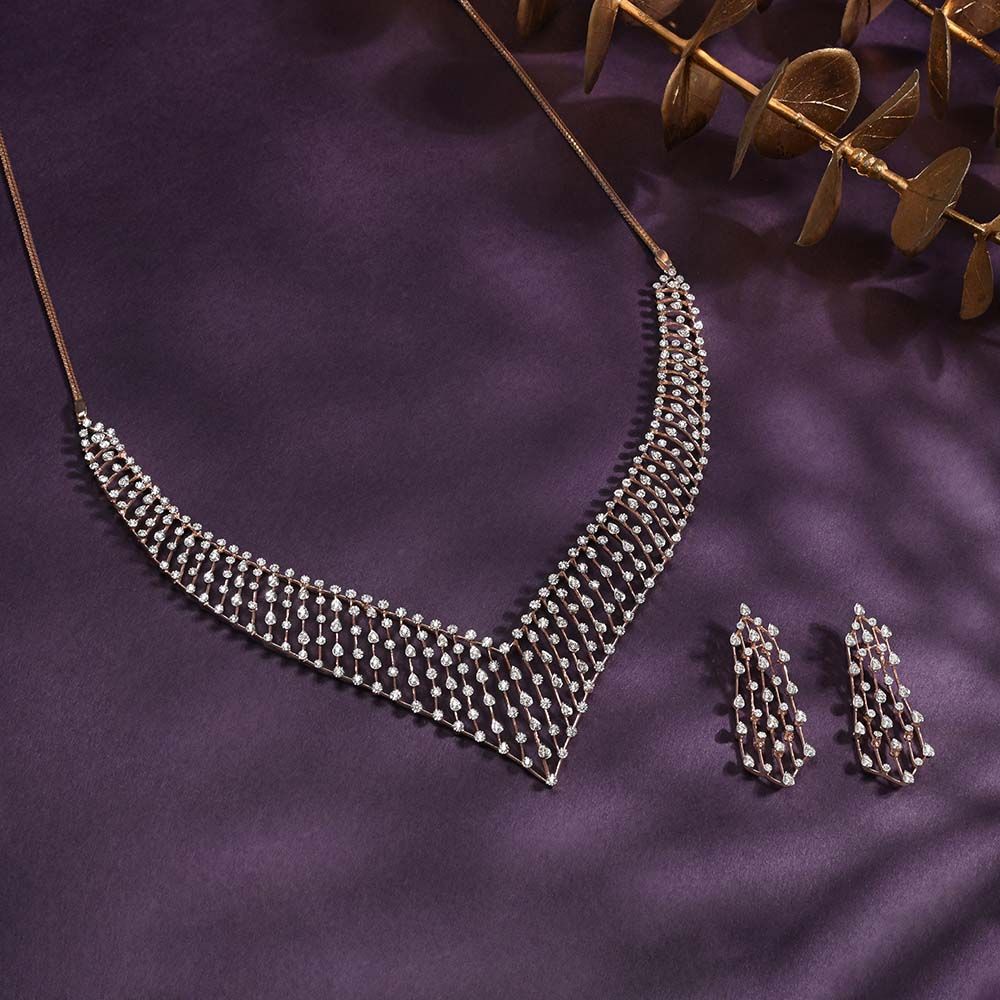 Buy Astra Rose Miracle Necklace Set ANS25A22-D900X0C Online at ORRA.