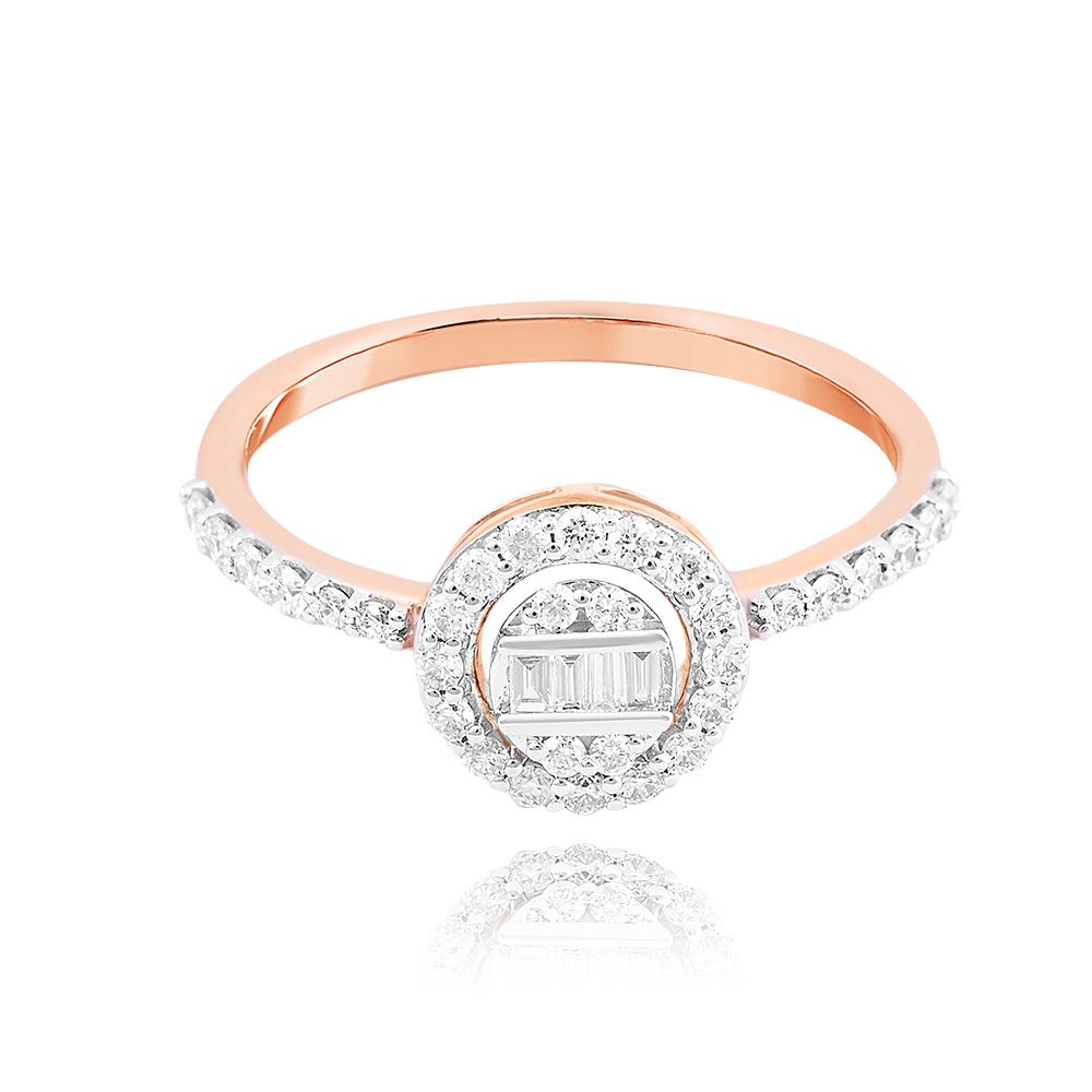 Buy Delightful 18KT Rose Gold Women Ring ERG24K47 Online at ORRA.