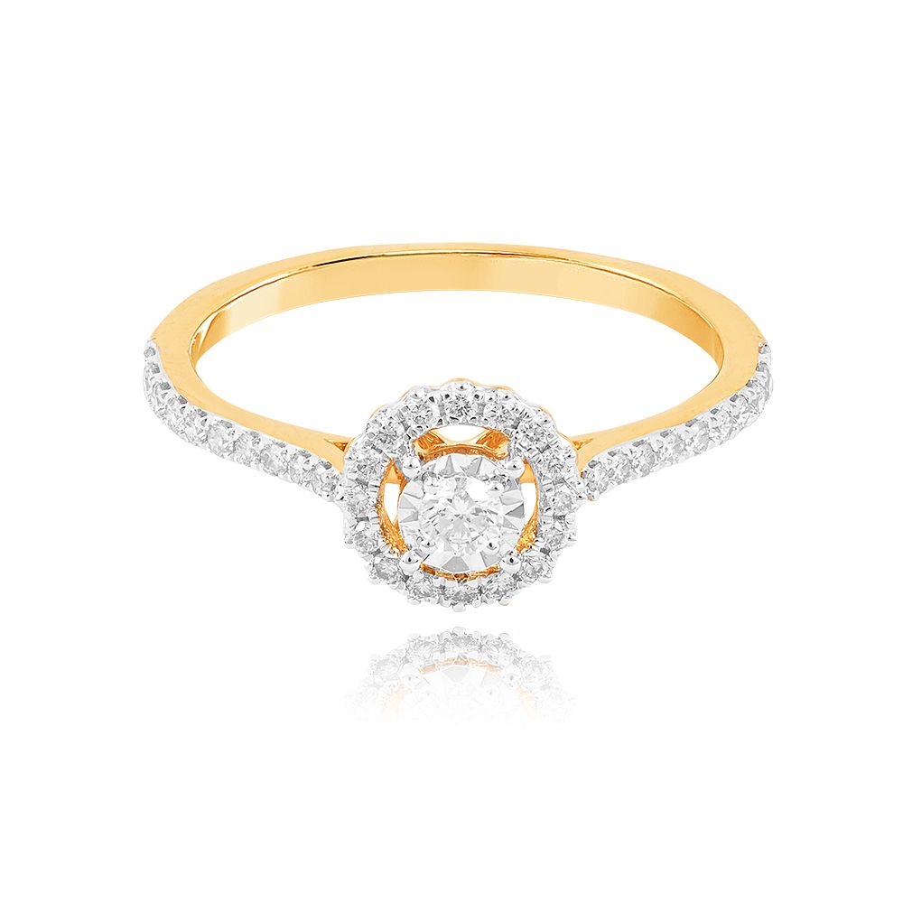 Buy Spark Classic Yellow Gold Ring ERG25K36 Online at ORRA.