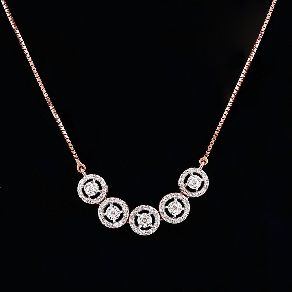 Buy Elegant Diamond Rose Gold Jewellery Set OBX24010-D900X0C Online at ...